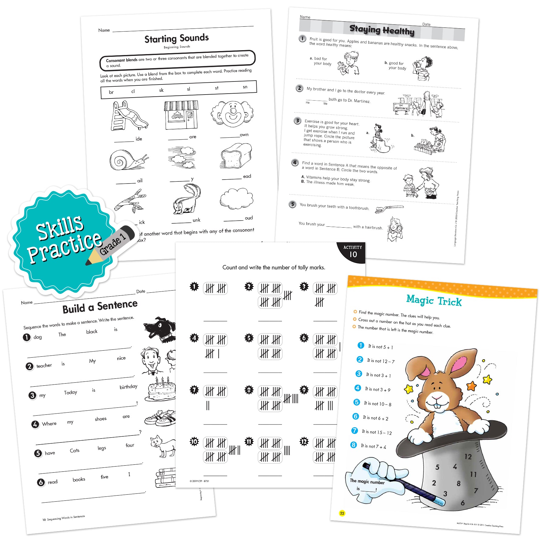 Grade 1 Skills Practice Bundle 3 – Creative Teaching Press
