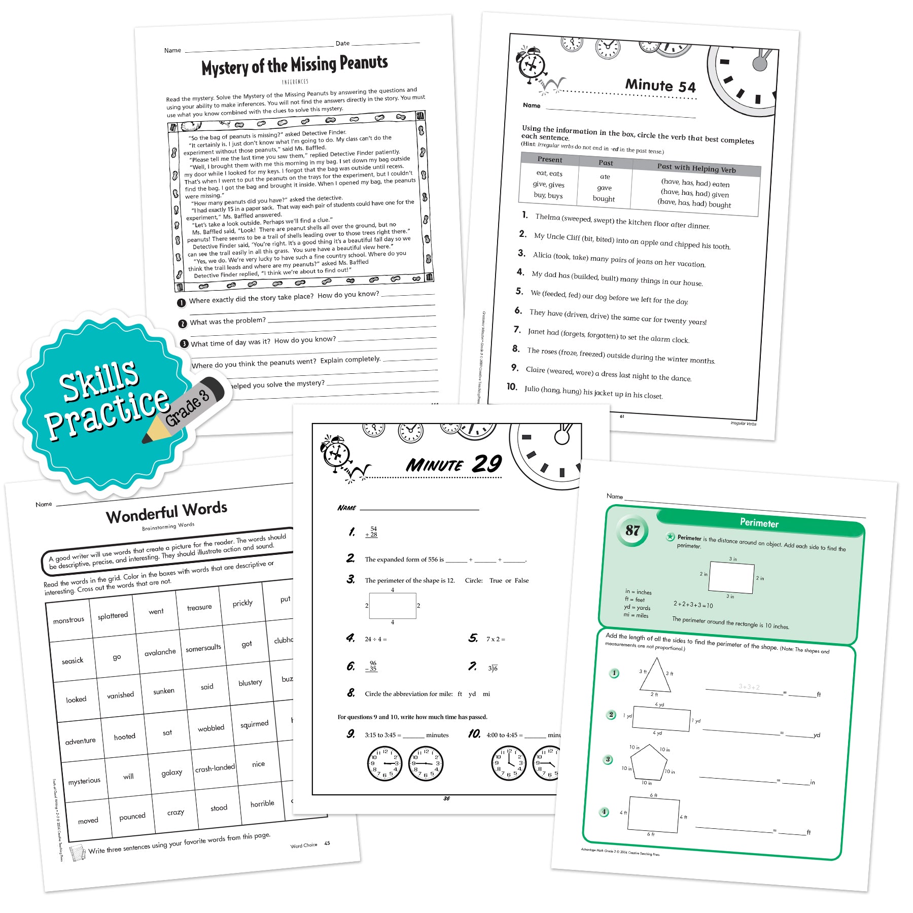 Grade 3 Skills Practice Bundle 7 – Creative Teaching Press