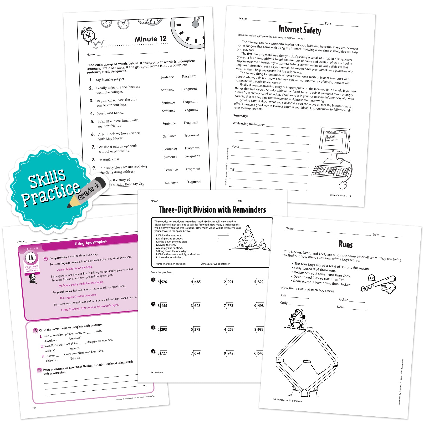Grade 4 Skills Practice Bundle 2 – Creative Teaching Press