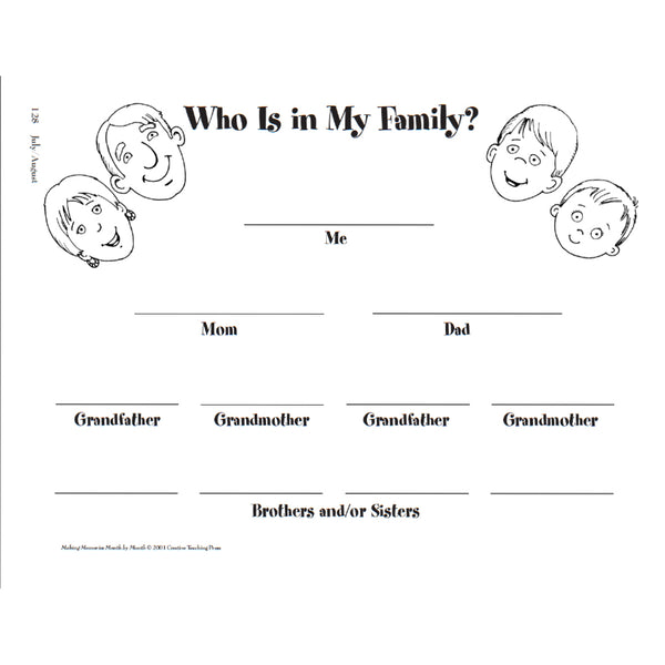 Who is My Family Activity – Creative Teaching Press