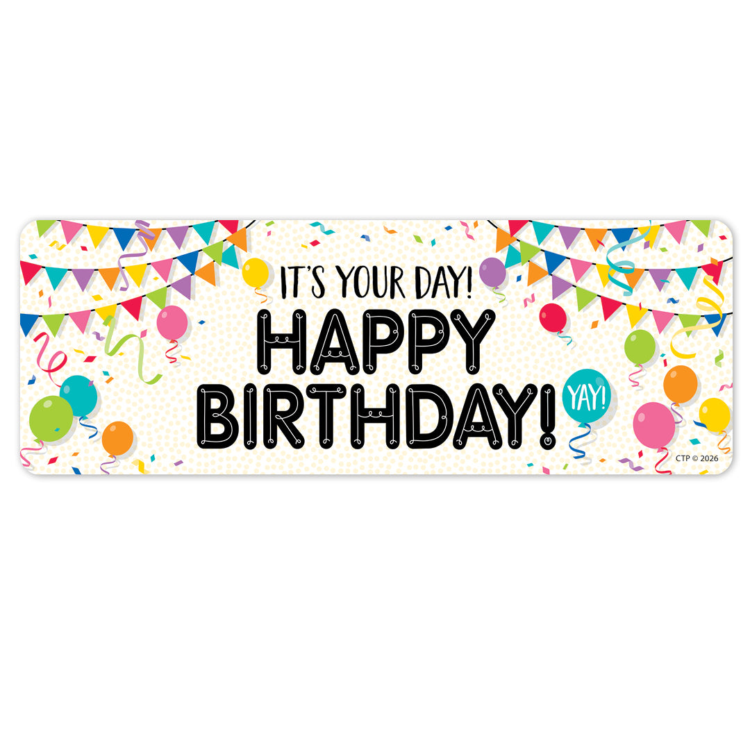 Core Decor Happy Birthday Bookmark – Creative Teaching Press
