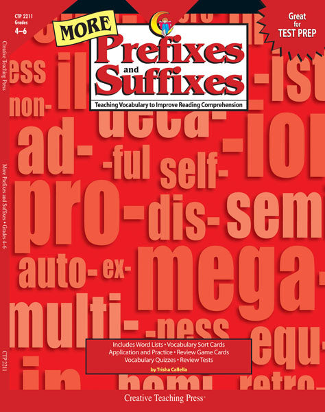 More Prefixes and Suffixes, eBook – Creative Teaching Press