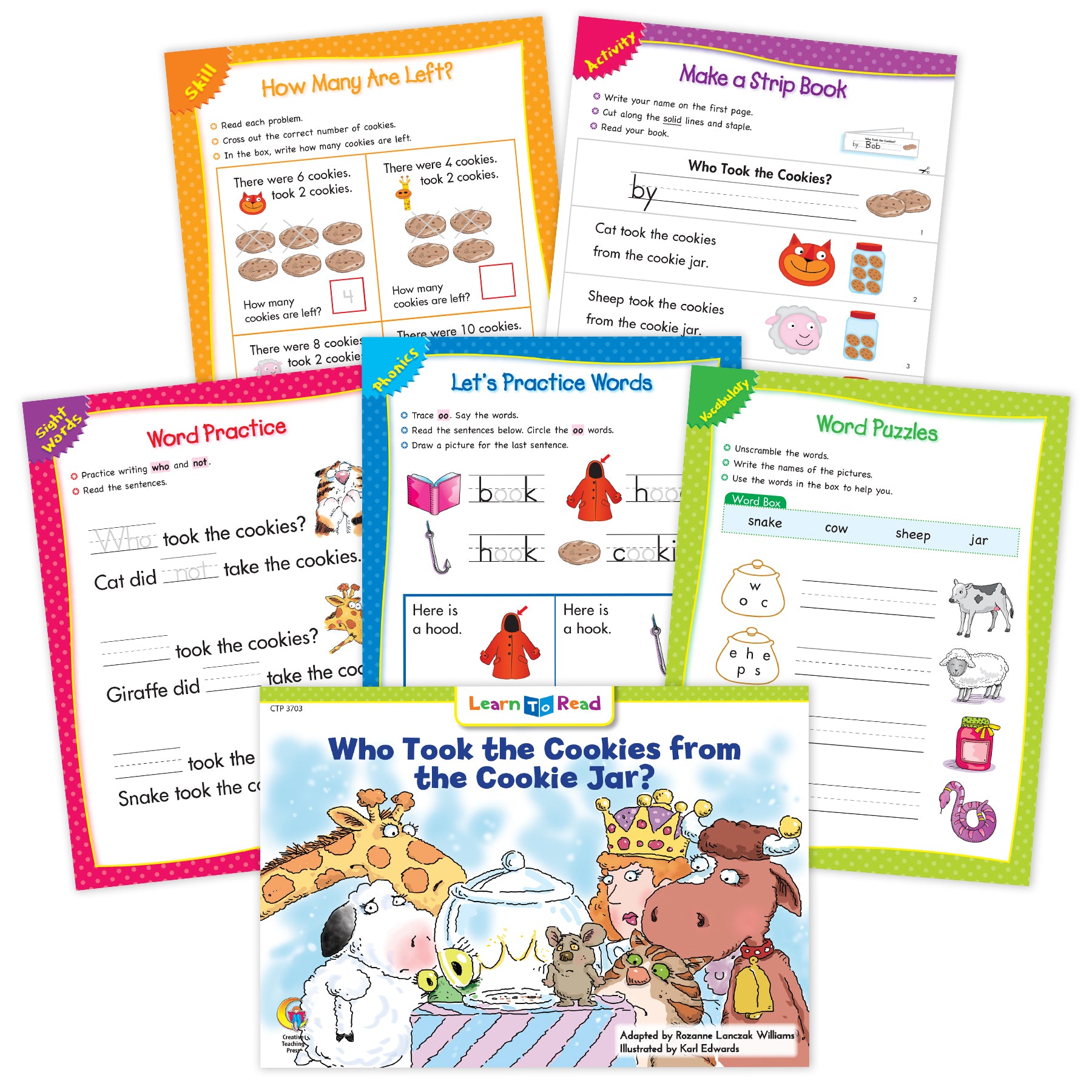 Who Took The Cookies from the Cookie Jar? Worksheets – Creative ...