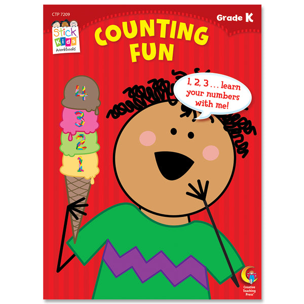 Counting Fun Stick Kids Workbook, Grade K eBook – Creative Teaching Press