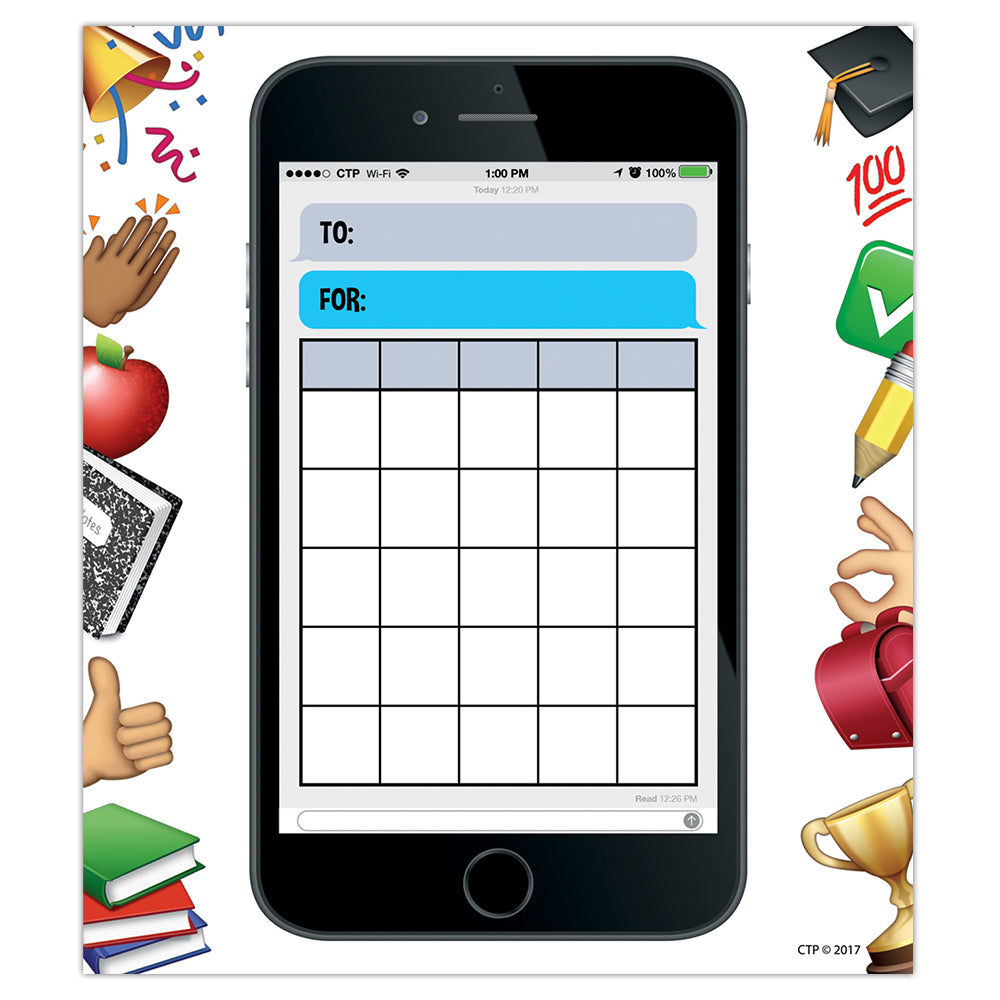 Emoji Fun Smart Phone Fun Student Incentive Charts – Creative Teaching ...