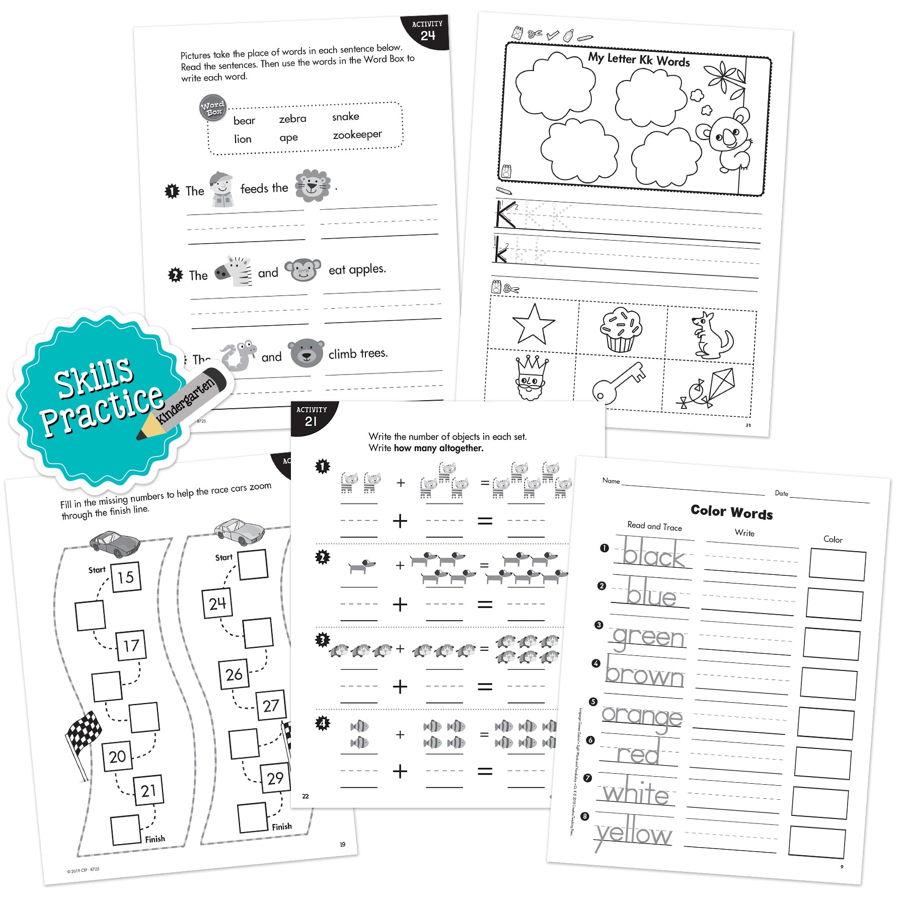 Kindergarten Skills Practice Bundle 6 – Creative Teaching Press