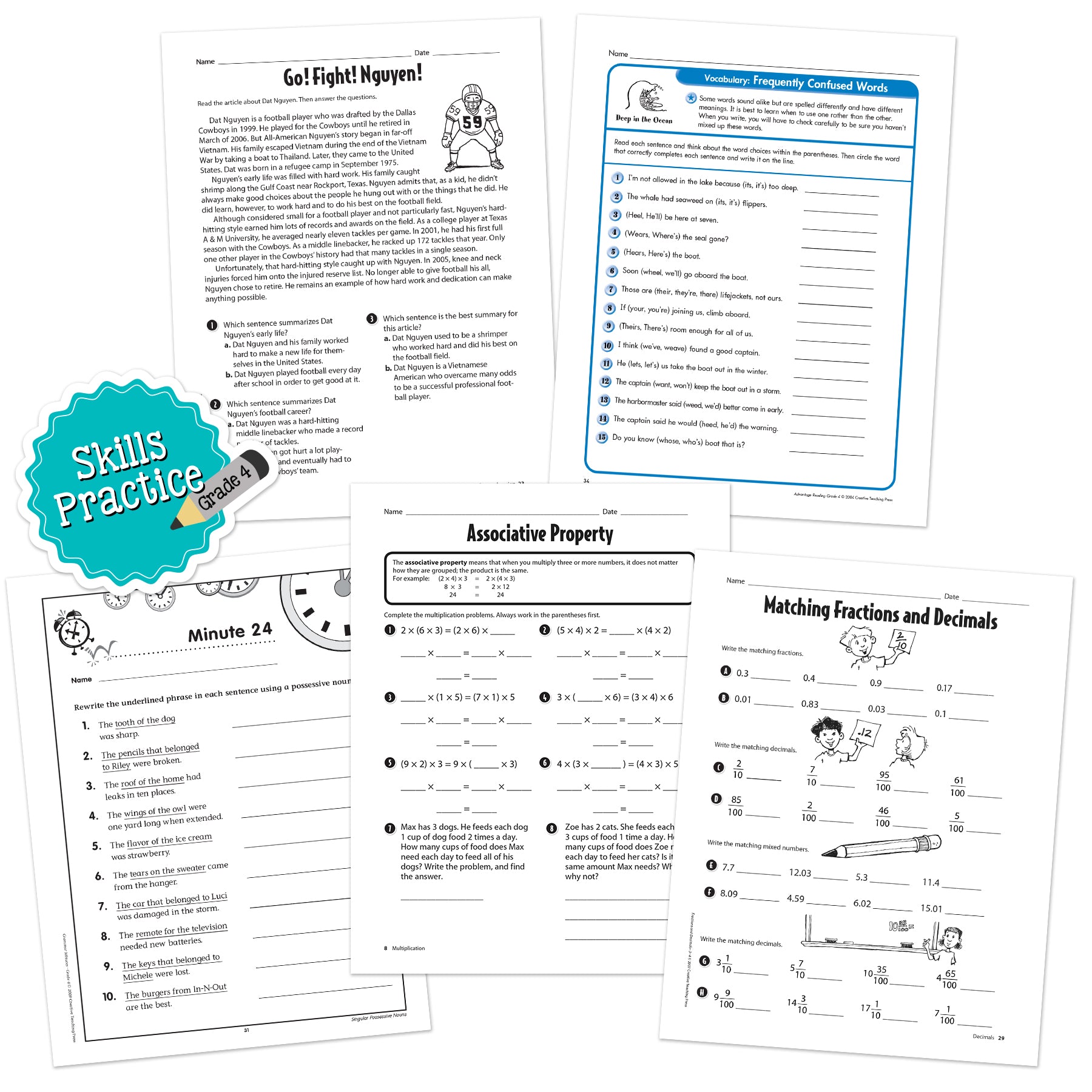 Grade 4 Skills Practice Bundle 3 – Creative Teaching Press