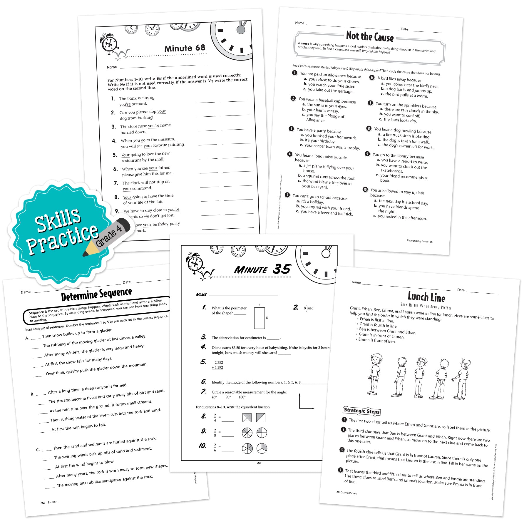 Grade 4 Skills Practice Bundle 5 – Creative Teaching Press