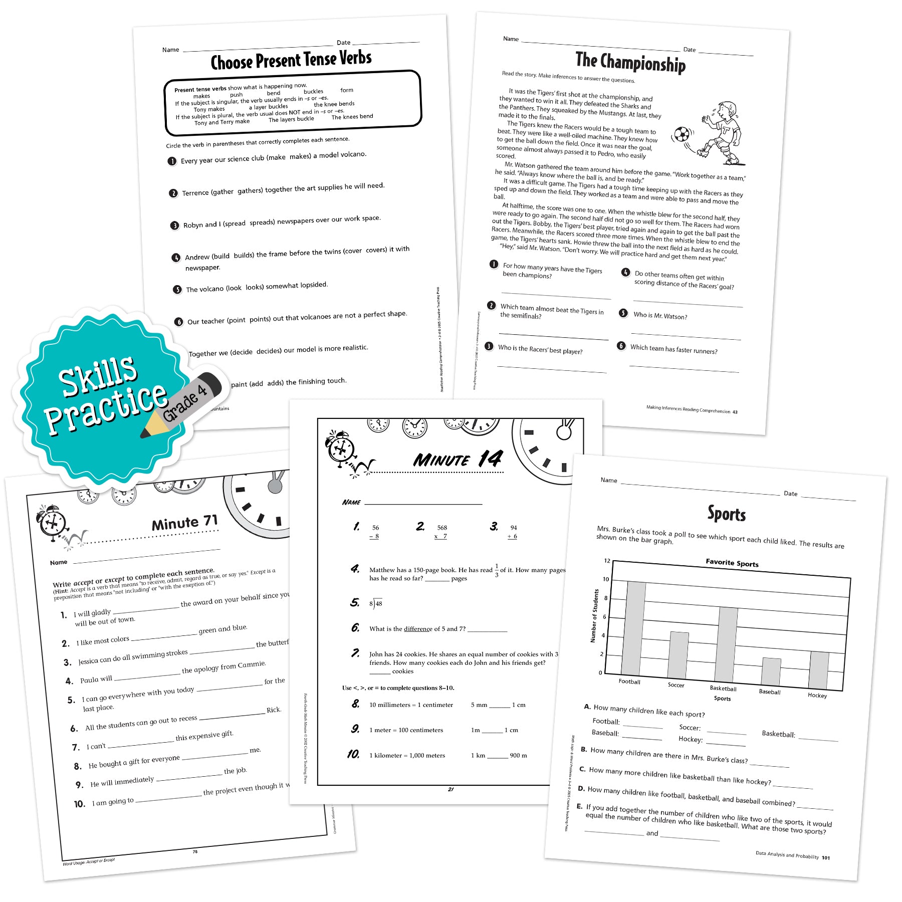 Grade 4 Skills Practice Bundle 6 – Creative Teaching Press