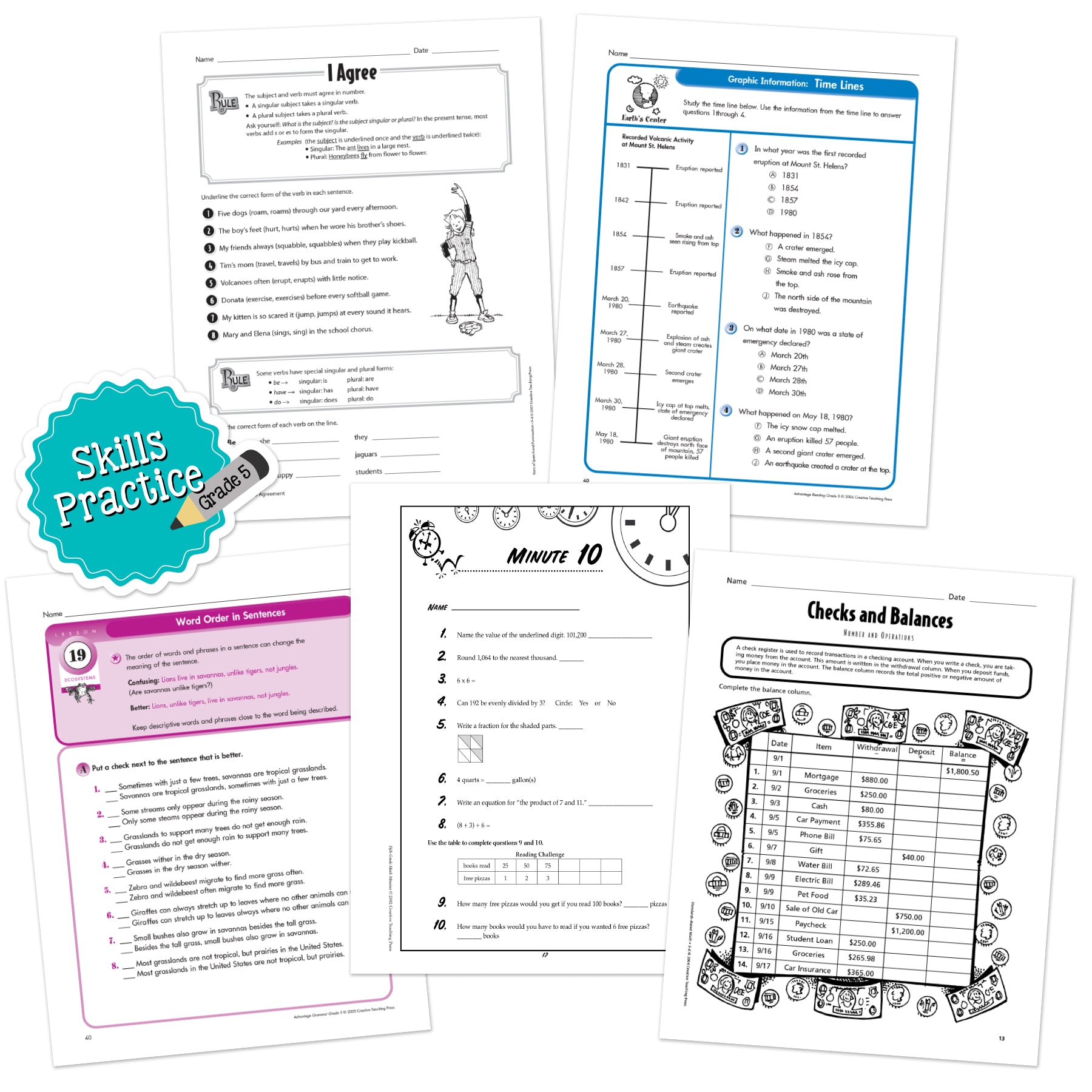 Grade 5 Skills Practice Bundle 2 – Creative Teaching Press