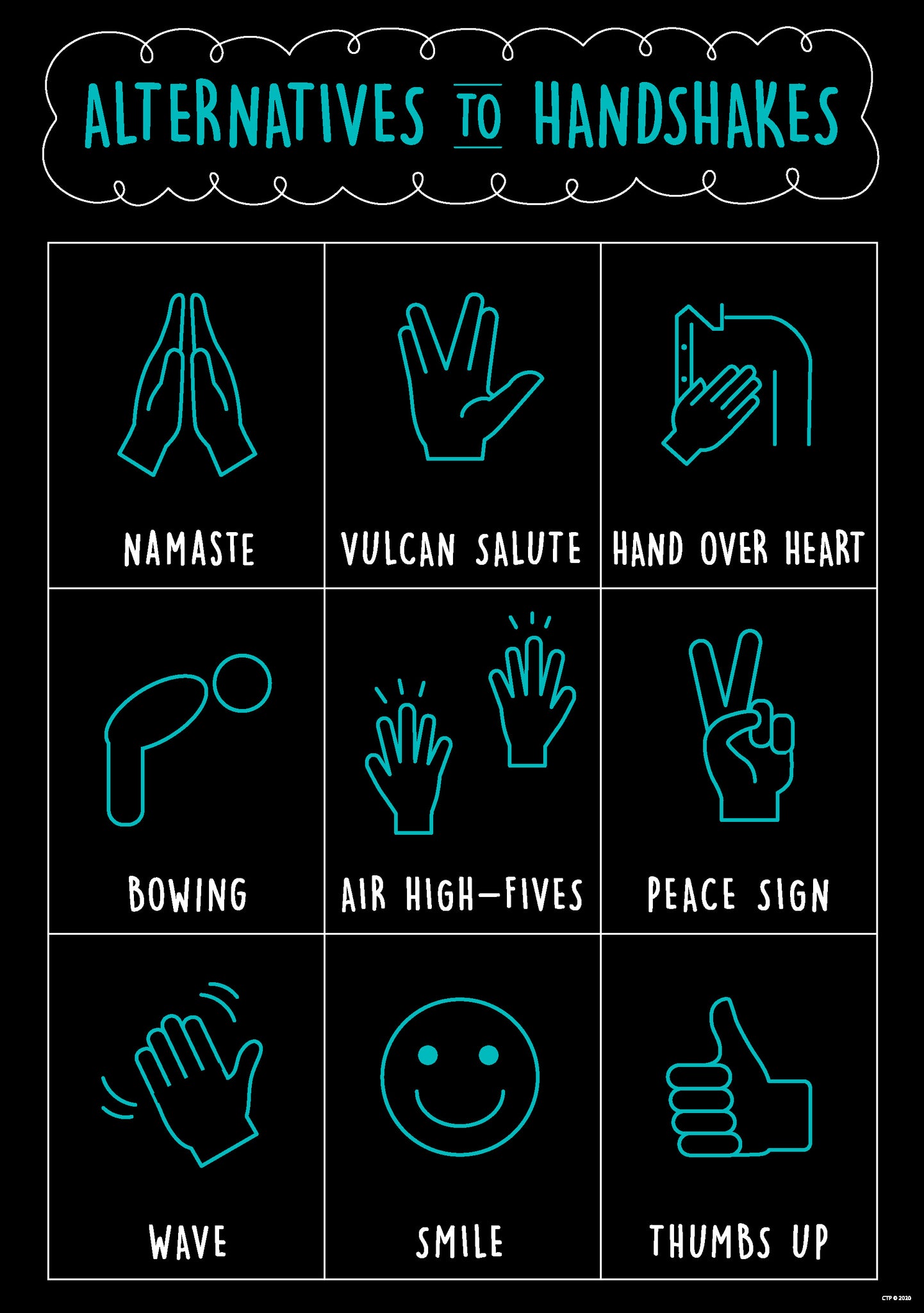 Alternatives to Handshakes Downloadable Mini Poster – Creative Teaching ...