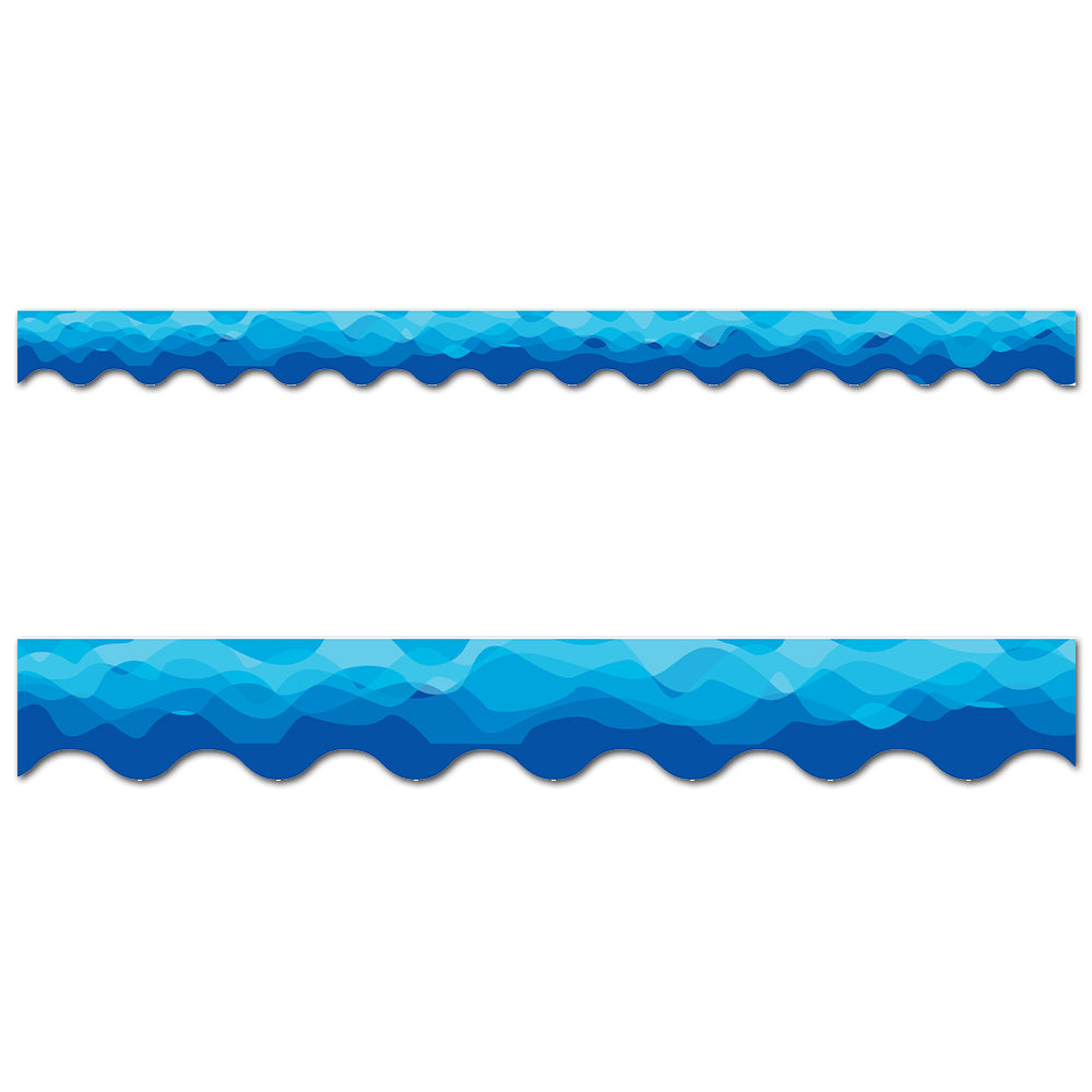 Waves Of Blue Wavy EZ Border – Creative Teaching Press