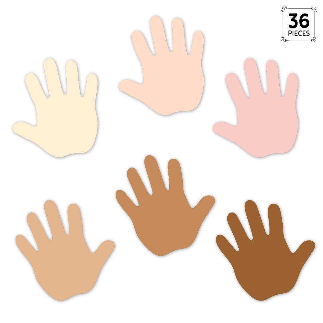 Multicultural Hands 6” Designer Cut-Outs – Creative Teaching Press