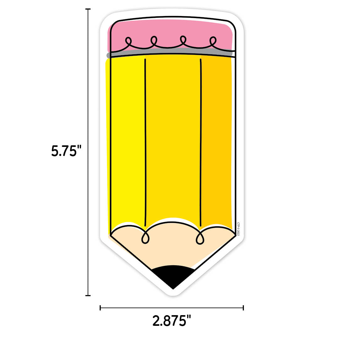 Doodle Pencil 6" Designer Cut-Outs – Creative Teaching Press