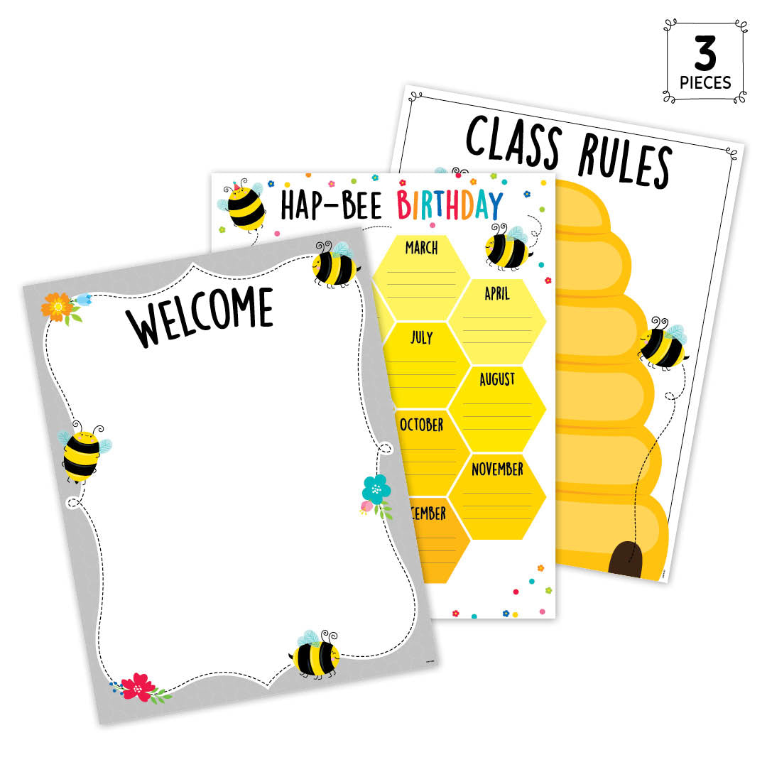 Busy Bees Classroom Essentials 3-chart Convenience Pack Chart ...