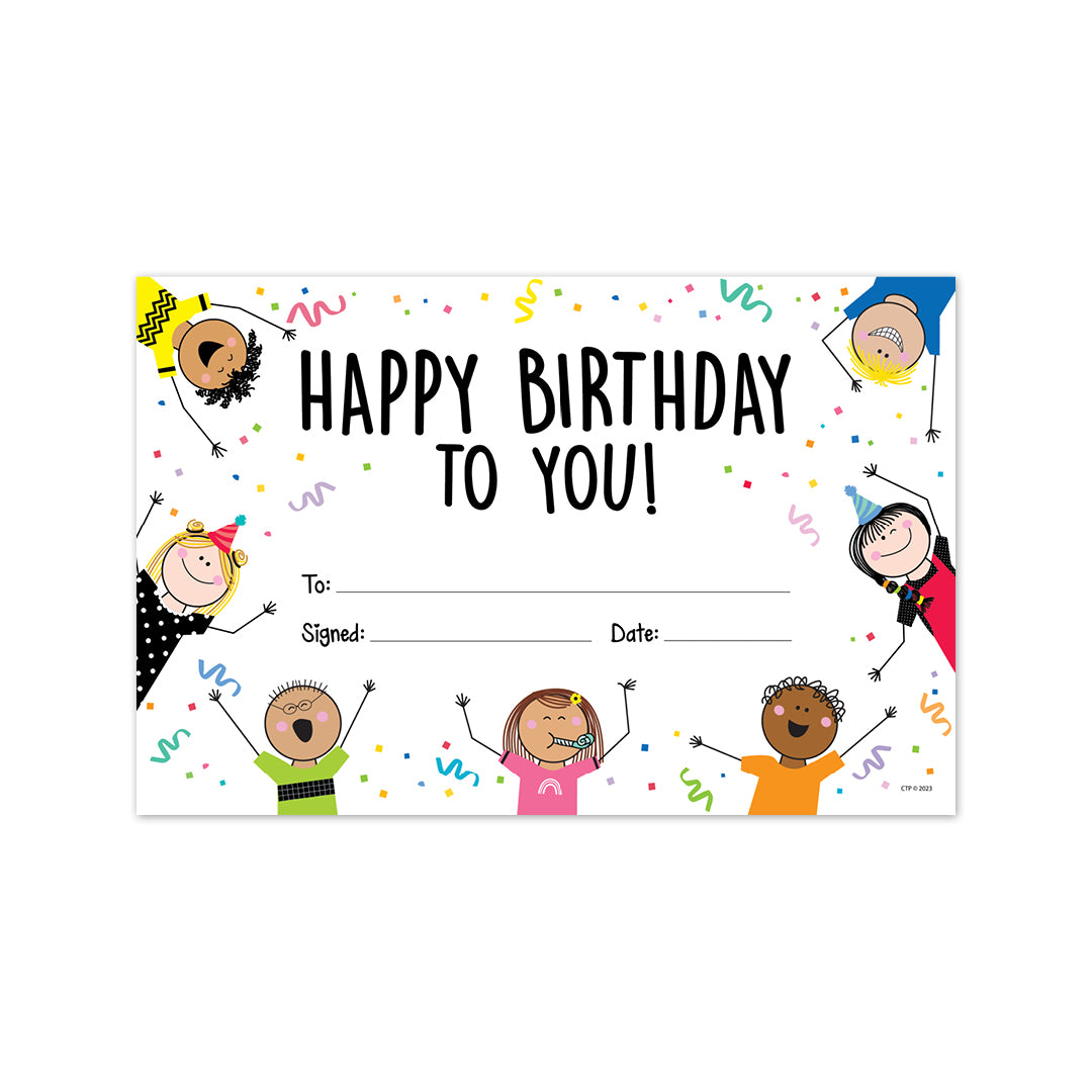 Stick Kids Happy Birthday Awards – Creative Teaching Press