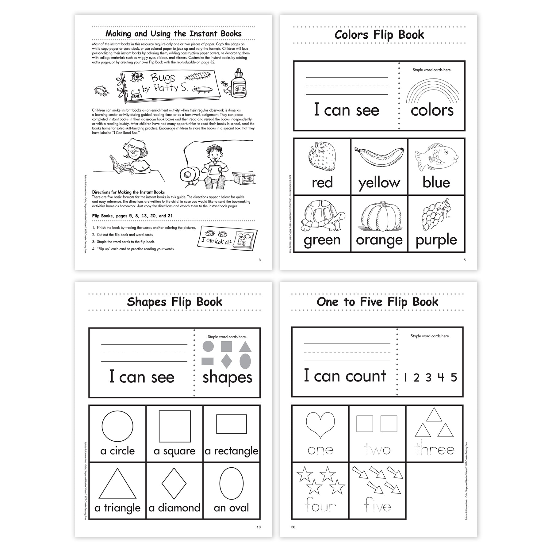 Color, Shape, and Number Flip Book Bundle – Creative Teaching Press