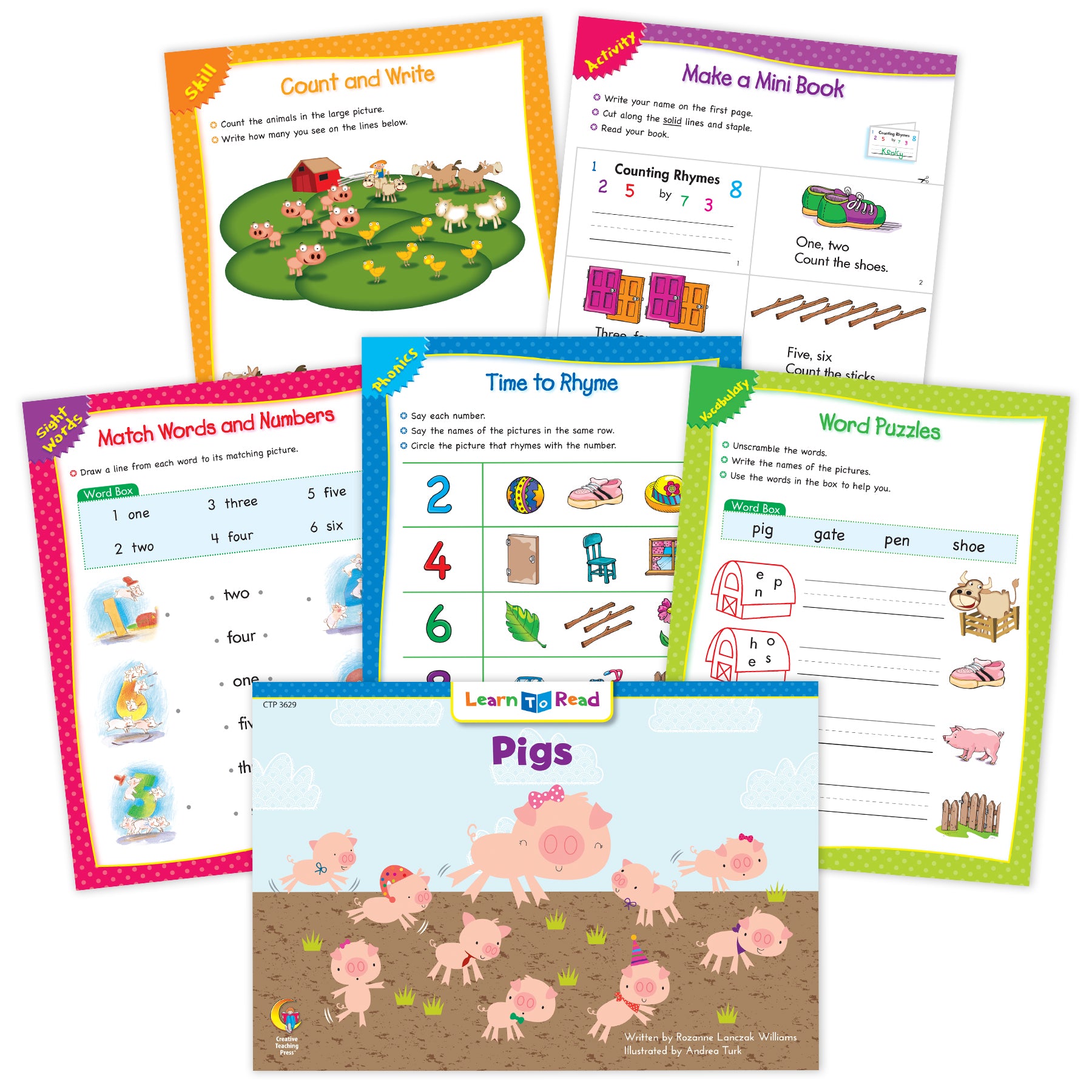 Pigs Ebook & Worksheets – Creative Teaching Press