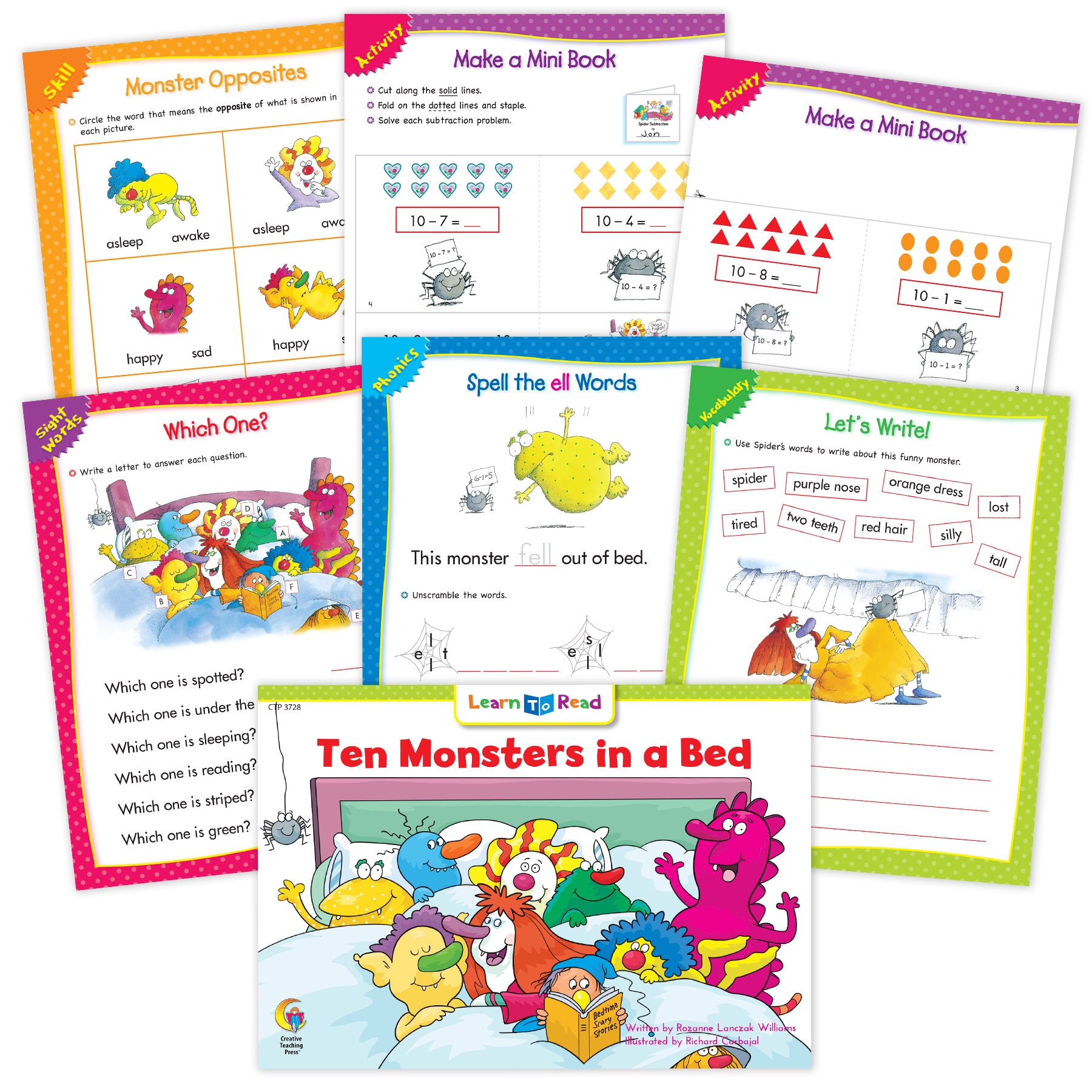 Ten Monsters In A Bed Ebook & Worksheets – Creative Teaching Press