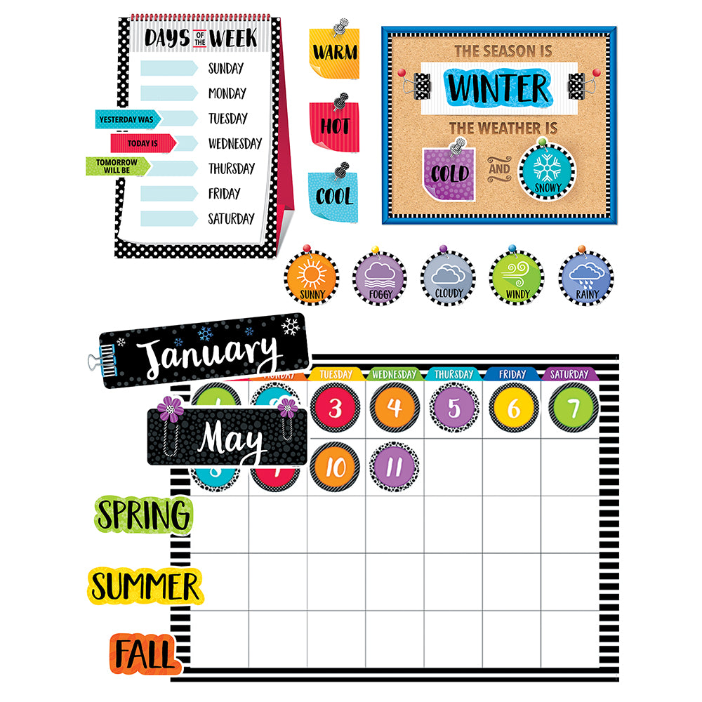 Bold & Bright Calendar Set Bulletin Board – Creative Teaching Press