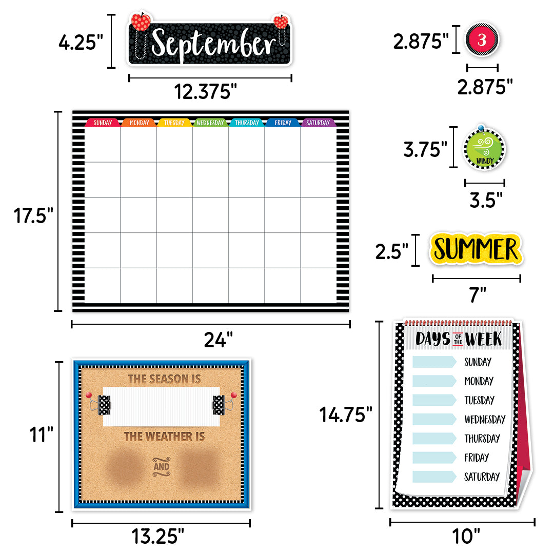 Bold & Bright Calendar Set Bulletin Board – Creative Teaching Press