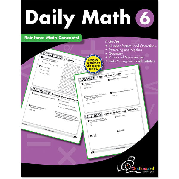 Daily Math Workbook, Grade 6 – Creative Teaching Press