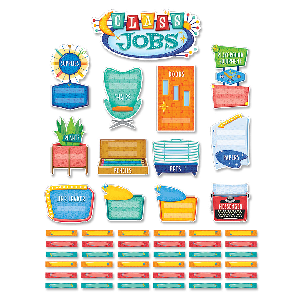Mid-Century Mod Class Jobs Mini Bulletin Board – Creative Teaching Press