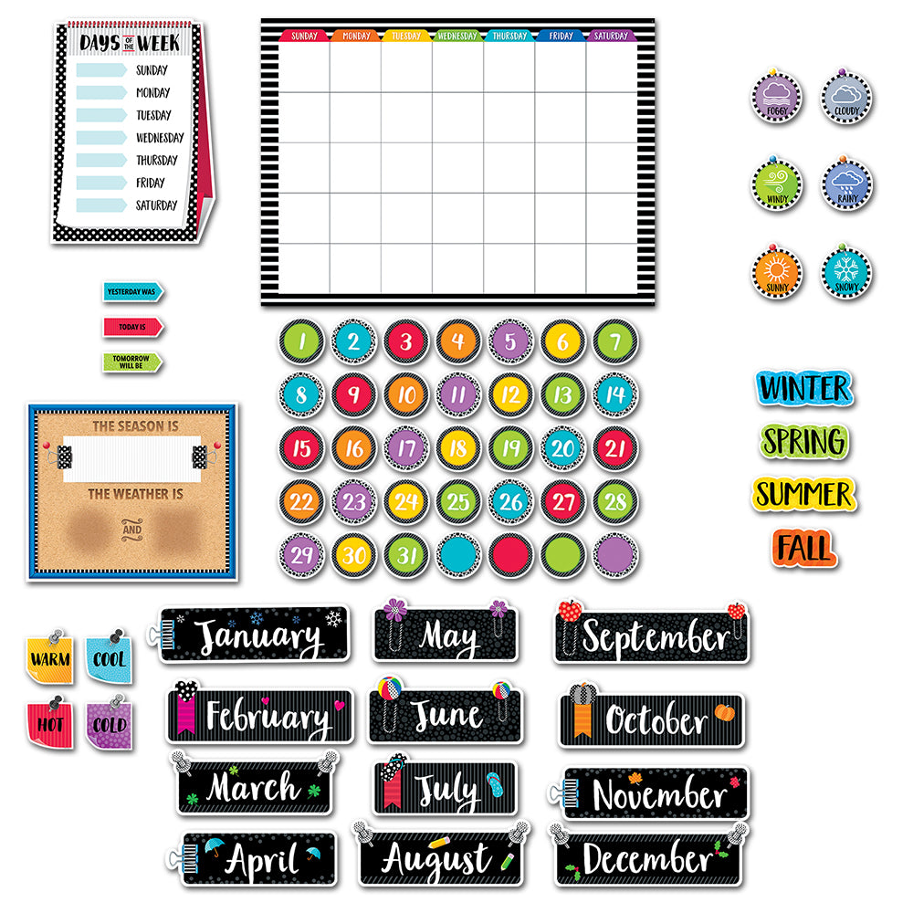 Bold & Bright Calendar Set Bulletin Board – Creative Teaching Press