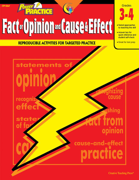 Power Practice: Fact or Opinion and Cause & Effect, Gr. 3-4, Open eBoo ...